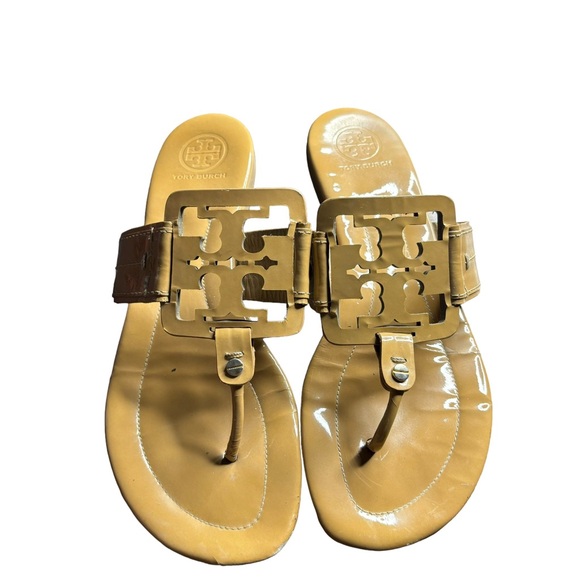 Tory Burch | Shoes | Tory Burch Square Logo Miller Patent Sandal | Poshmark